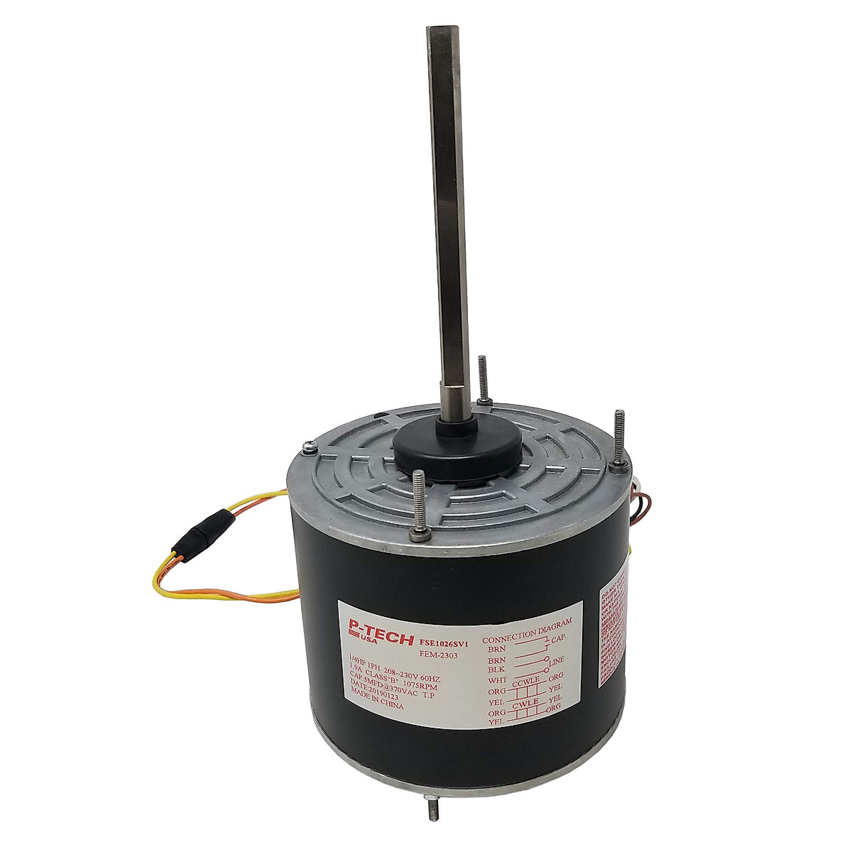 48 Frame Condenser Motor | Replaces: A.O. Smith FSE1026SV1