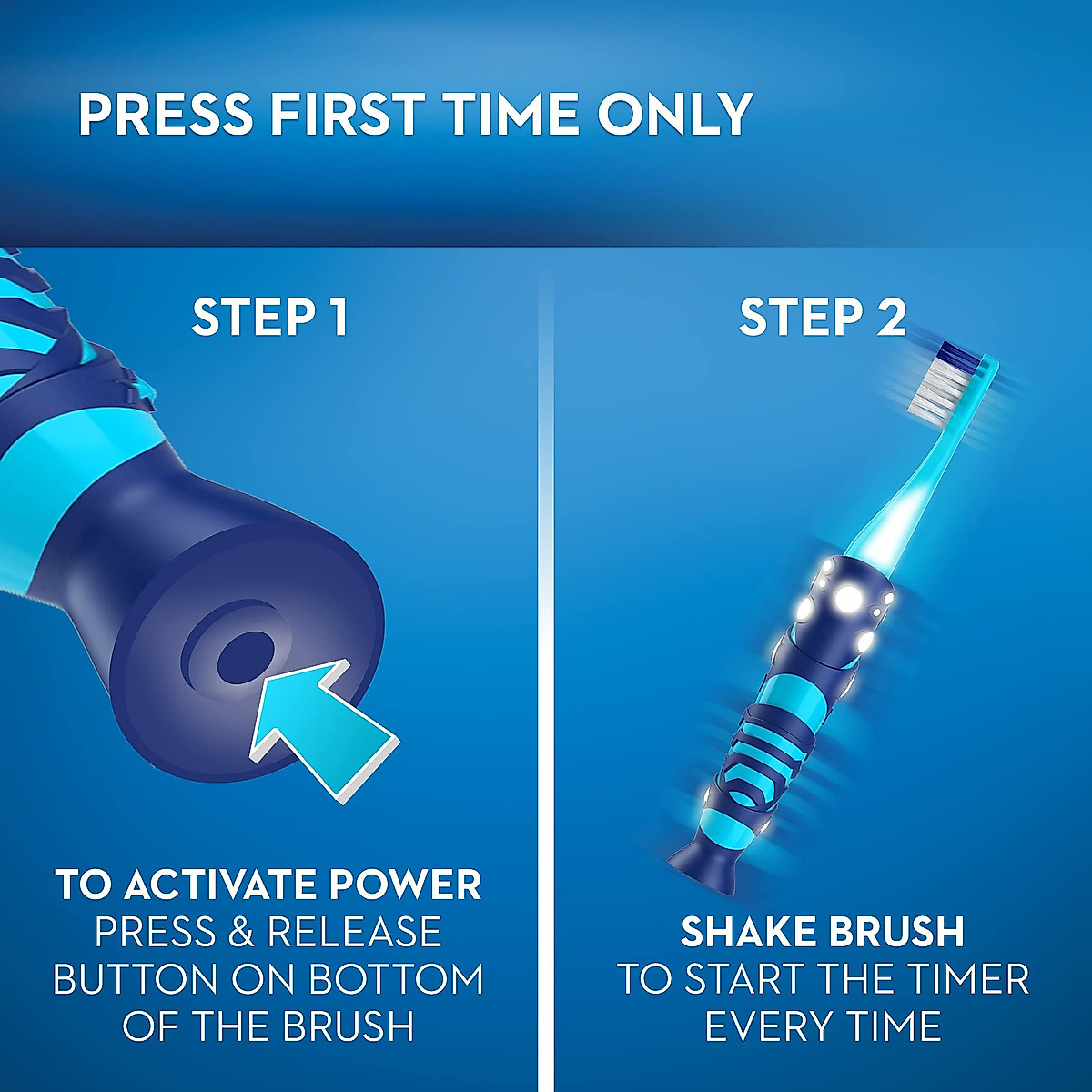 Oral B Kids Timer With Lights Toothbrush, Blue, 1 Ea, 1count