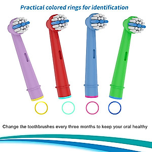 8pcs Kids Toothbrush Replacement Heads Compatible with Oral B Electric Toothbrush, Soft Bristles and Small Heads for Sensitive Teeth and Gum of The Kids