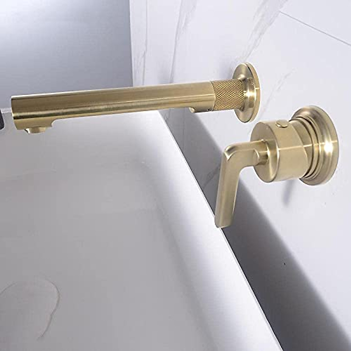 ZHANGYUEFEIFZ Bathroom Sink Faucet Sink Faucet Bathroom Vanity Faucet Solid Brass Sink Faucet Hot and Cold Single Handle countertop Toilet Crane Hot and Cold Faucet (Color : Brushed Gold)