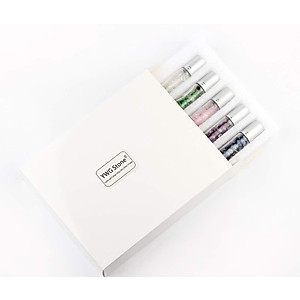 Natural Gemstones 10ML Essential Oil Roller Bottles Clear Glass Roll-on Bottles Gemstone Perfume Sample Vials with Crystal Stone Roller Balls & Healing Crystal Chips Inside 10PACK