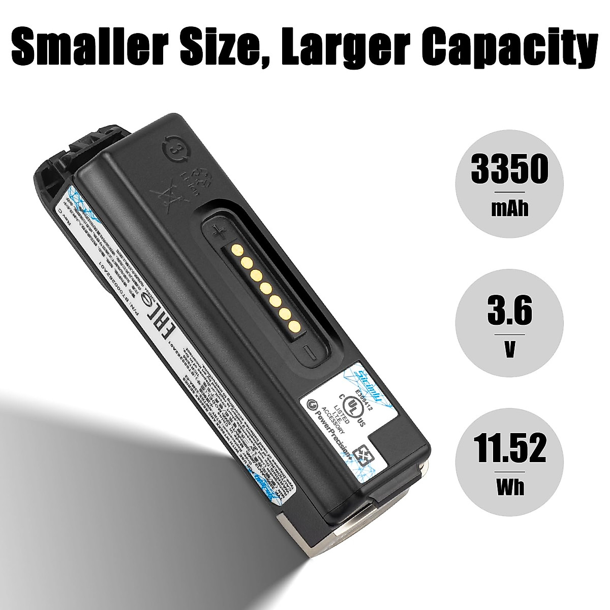 Sicimly 3350mAh Replacement Batteries fit for Zebra WT6000 WT6300 WT60A0 RS6000 RS60B0 BTRY-NWTRS-33MA-02 BT000262A01