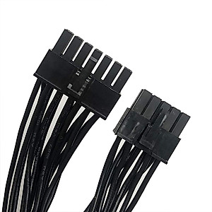 suyitai Replacement for Corsair RM1000 RM850 RM750 RM650 RM550 10pin and 14pin to 24pin ATX Power Cable 60cm