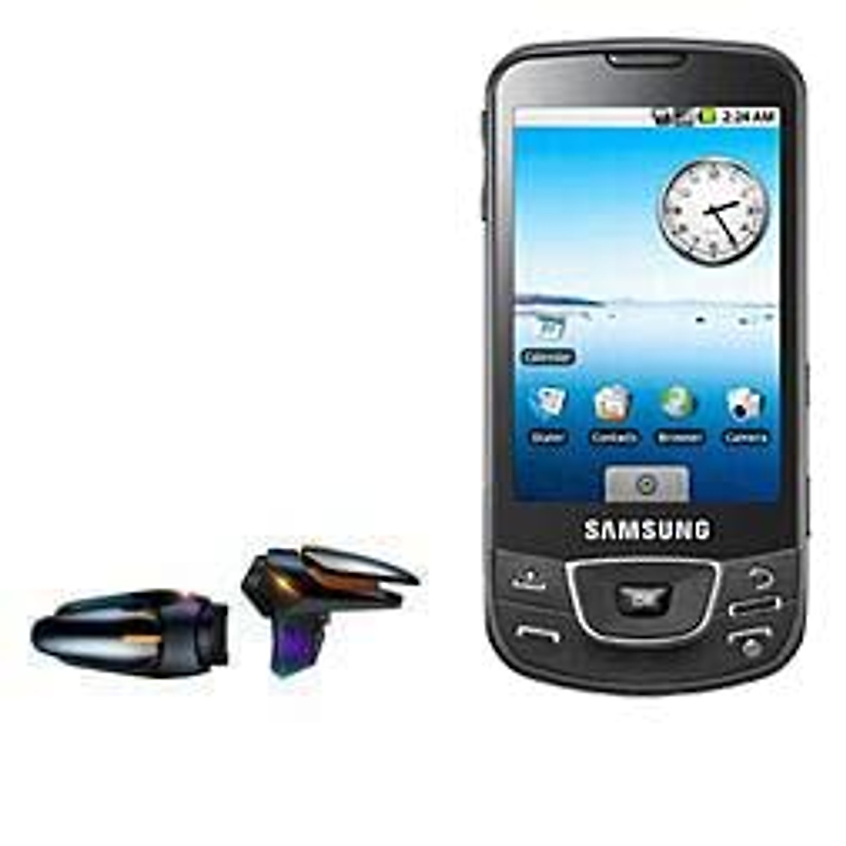 BoxWave Gaming Gear Compatible with Samsung Galaxy - Touchscreen QuickTrigger Auto, Trigger Buttons Autofire Gaming Mobile FPS - Jet Black