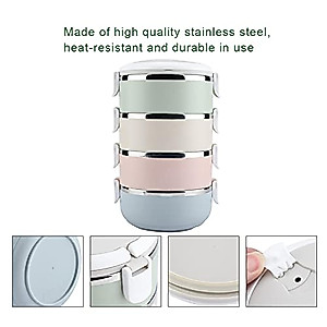 Haofy Stainless Steel Lunch Box Portable Stainless Steel Lunch Box Container Bento Box Food Container(Four layers 2800ml)