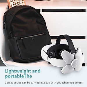 Head Strap Compatible with Oculus Quest 2 Elite Head Strap Replacement with Super Soft Foam, Enhanced Support & Gaming Immersion, Reduce Pressure in VR Headset, Adjustable for different head sizes