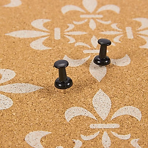 Long Decorative Cork Board for Walls, White Framed Tack Bulletin Board with Floral Print for Bedroom, Dorm Room (10 x 24 in)