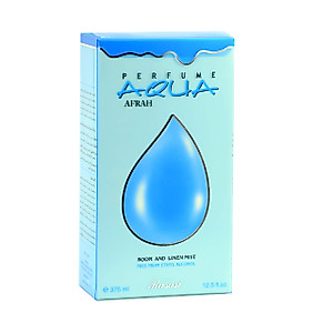 Aqua Afrah Air Fresheners - 375ml(12.7 oz) | Aromatic Essential Oil Spray | Fresh Blend of Lemon, Black Currant, Woody, Musk | Long Lasting Room Fragrance | by RASASI (Afrah)