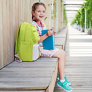 AUOBAG Backpacks for Girls Backpack for School Suitable Ages 6-8 Kids - Pass CPSC Certified - Gift Cute Pendant (Green)