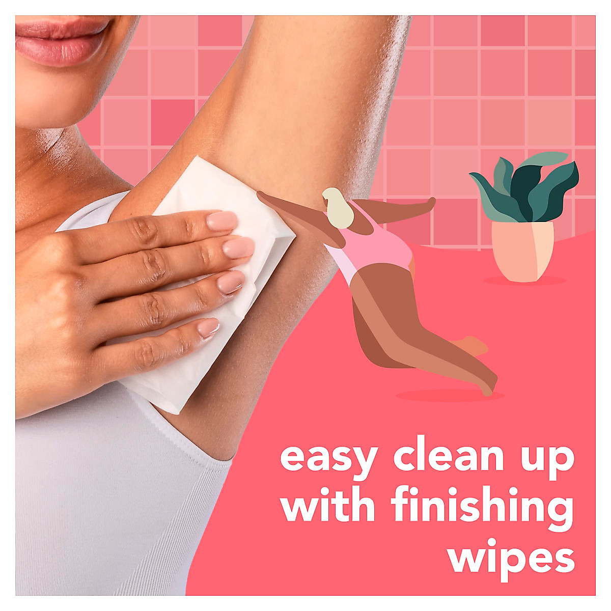 JOY Glee Waxing Kit for Women, Wax Strips, 32 Wax Strips and 6 Finishing Wipes, Wax Strips for Hair Removal, Body Wax Kit, Hair Removal for Women, Waxing, Hair Removal Wax, Waxing Strips, Wax Kit