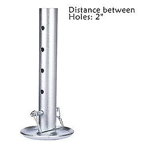 RUNIGOO Trailer Jack Drop Leg Stand Foot Pad Base Insert Camper Fit Inner Diameter 2" Jacks W/Pin