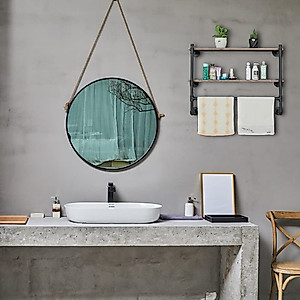 Clothes Rack with Shelf, 36in Industrial Pipe Wall Mounted Garment Rack, Space-Saving Display Hanging Pipe Clothes Rack, Heavy Duty Detachable Multi-Purpose Hanging Rod for Closet Storage (2-Layer)