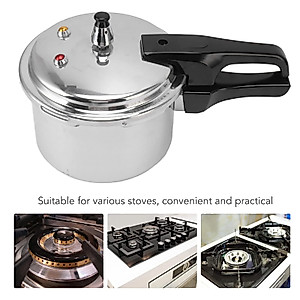 Aluminium Alloy Pressure Cooker, 3L Stainless Steel Pressure Cooker for Home, Easy to , 18cm Bottom Induction Compatible Pressure Canner for Indian Cooking, Soups, and Rice Recipes