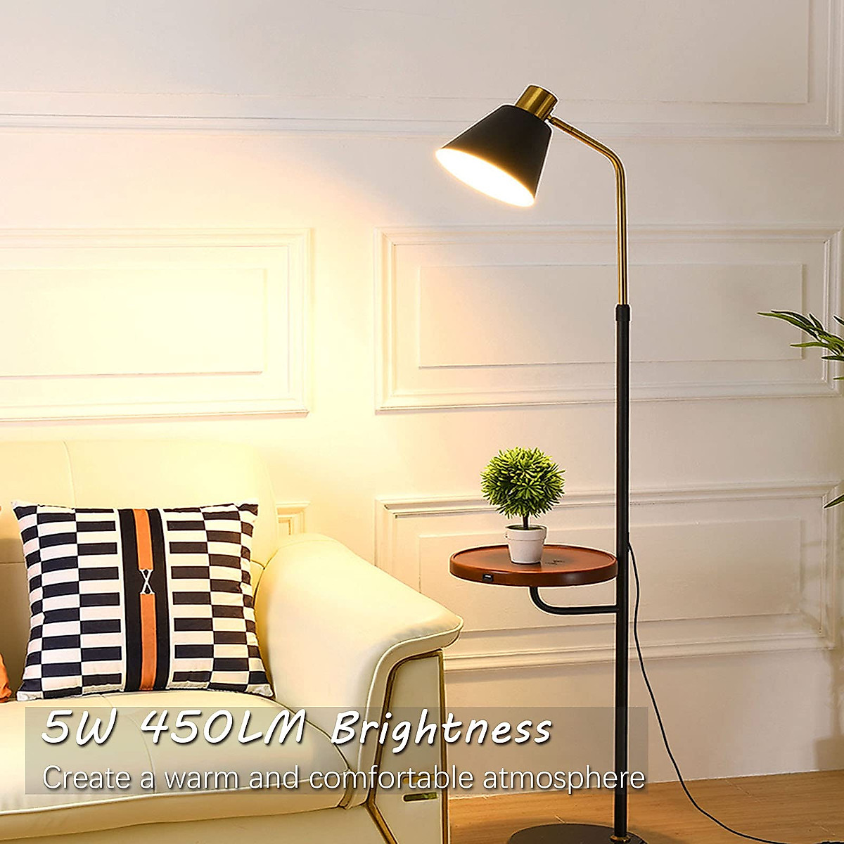 Ajuns LED Bulb 5W Equivalent 40W 120V Light Bulb Ceiling Fan Light Bulbs, Warm White 2700K A15 LED Energy Saving Bulb, E26 Base, Suitable Domestic Bulb,Not Dimmable 4 Pack