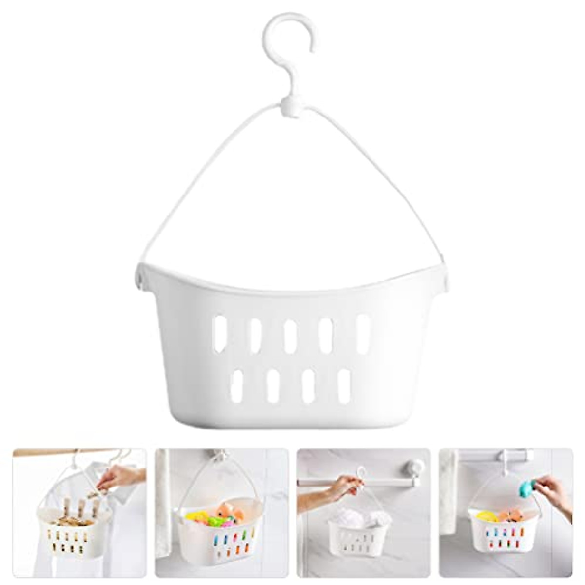 iplusmile Shower Caddy Hanging Hanging Plastic Storage Basket Shower Caddy Basket Laundry Organizer Container Trolley Basket for Organizing Bathroom Kitchen Dorm Room Shower Caddy Portable