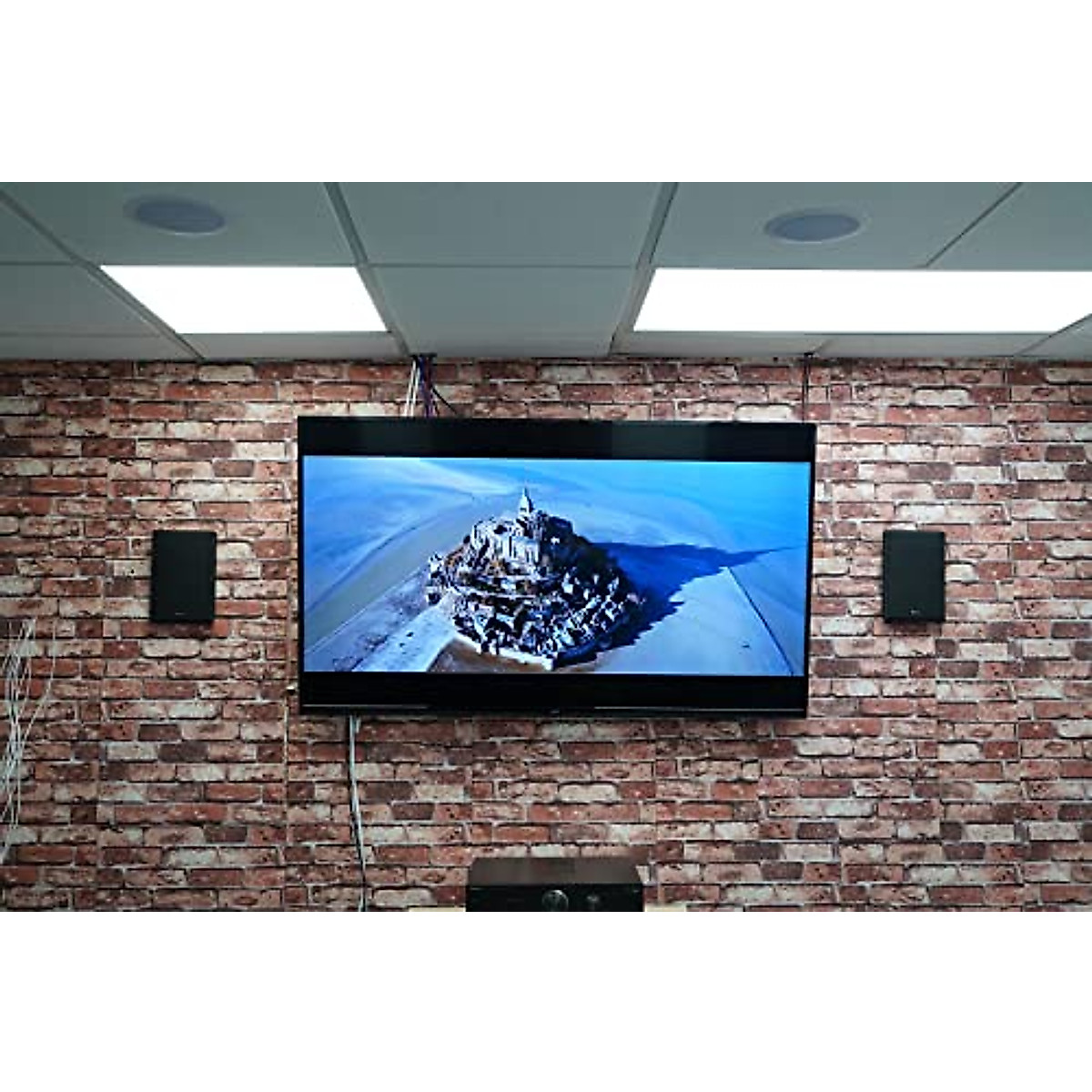 Rockville 2 RockSlim Black Home Theater 5.25" 240w Easy Wall Mount Slim Speakers