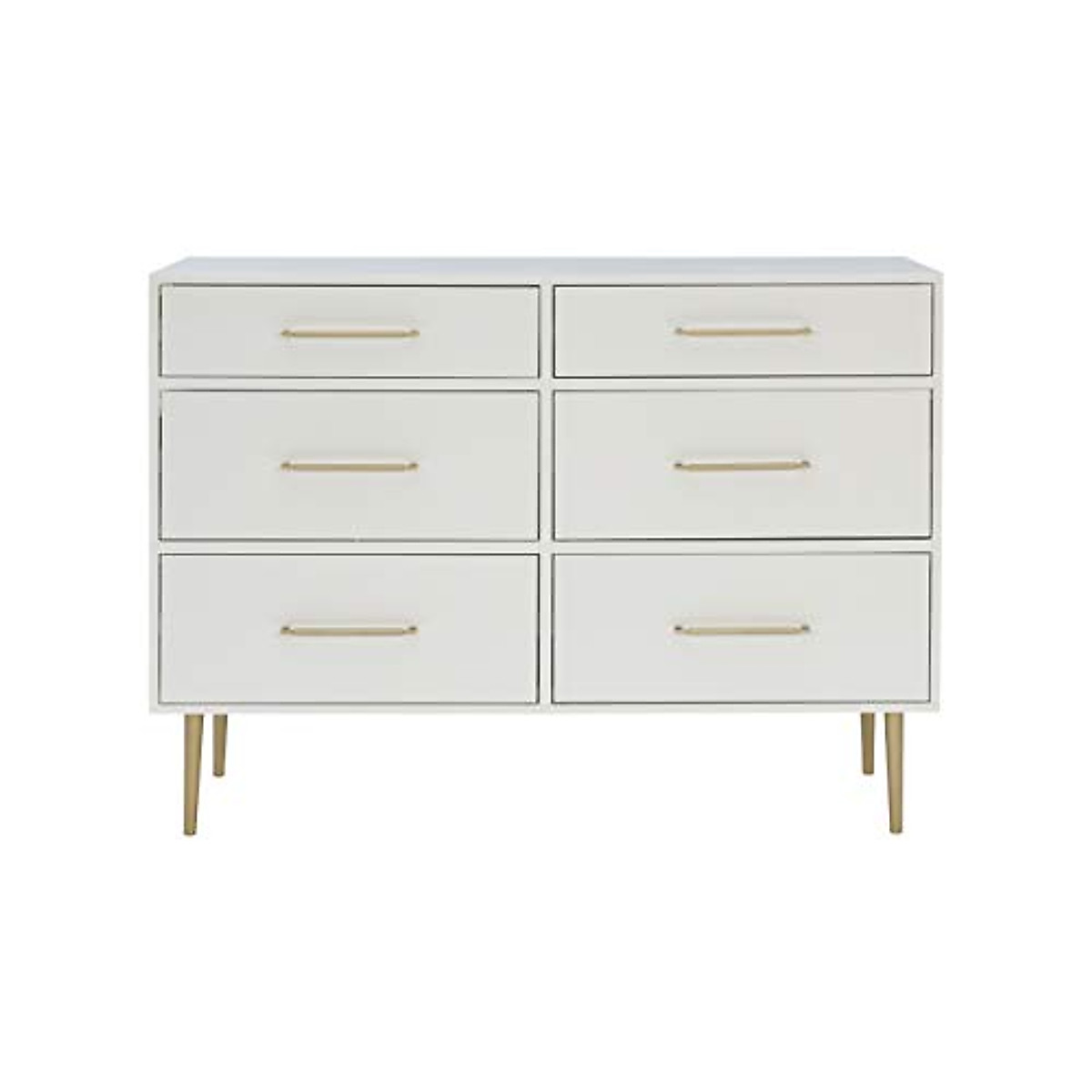 Linon Lennon White Six Drawer Dresser