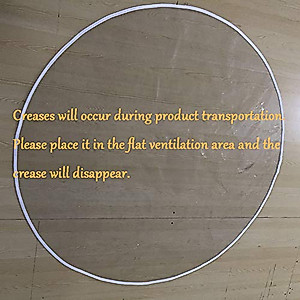 Loodial Floor Mat Plastic Splat Mat Highchair Mat for Floor, Waterproof High Chair Floor Protector, Multi-Purpose Playmat for Playing and Feeding, Clear, Round, Non Slip