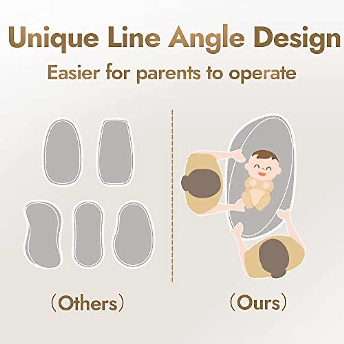 Papablic Baby Changing Pad, Waterproof & Non-Slip, Includes Washable Cover, Safety Strap for Standard Dresser, Changing Table, Bed, Sofa