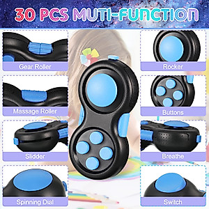 30 Pcs Pad Mini Handheld Game Controller Toy 8 Functions Clicker Classic Controller Game Pad for Adult Teens Anxiety and Stress Relief(Simple Style)
