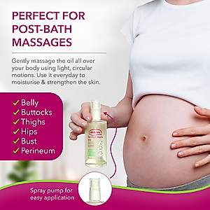 MATERNEA Stretch Mark Oil - Provides Optimal Skin Hydration and Nourishment, 3.3 FL. OZ. (100 ml)