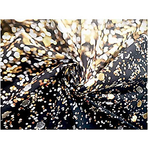 WOLADA 5x7FT Gold Backdrop Glitter Backdrop Gold Spots Bokeh Backdrop Black and Gold Backdrop Wedding Backdrop Gold Backdrop for Parties Vinyl Photography Backdrop 11412