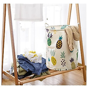 Collapsible Laundry Basket, 40L Laundry Hamper, 100L Closet Organizer, Canvas Clothes Toys Storage (White Set)