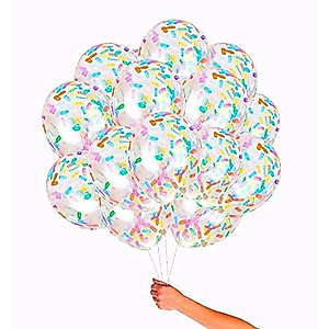 Party Balloon Birthday Balloons Sprinkles Confetti Balloon Pack - Ice Cream Sprinkle Balloons.(24PCS)