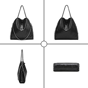 Work Bags for Women Fashion Large Tote Bag Womens Purses and Handbags(Black)
