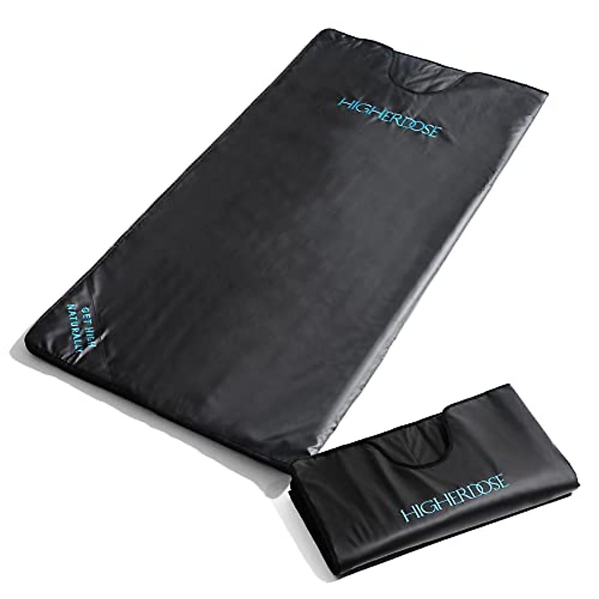 HigherDOSE Infrared Sauna Blanket - Portable Sauna for Home Therapy - Relax and Detox Your Body and Mind - Plush Thermal Heated Blanket - 71 x 71 Inches Green and Black
