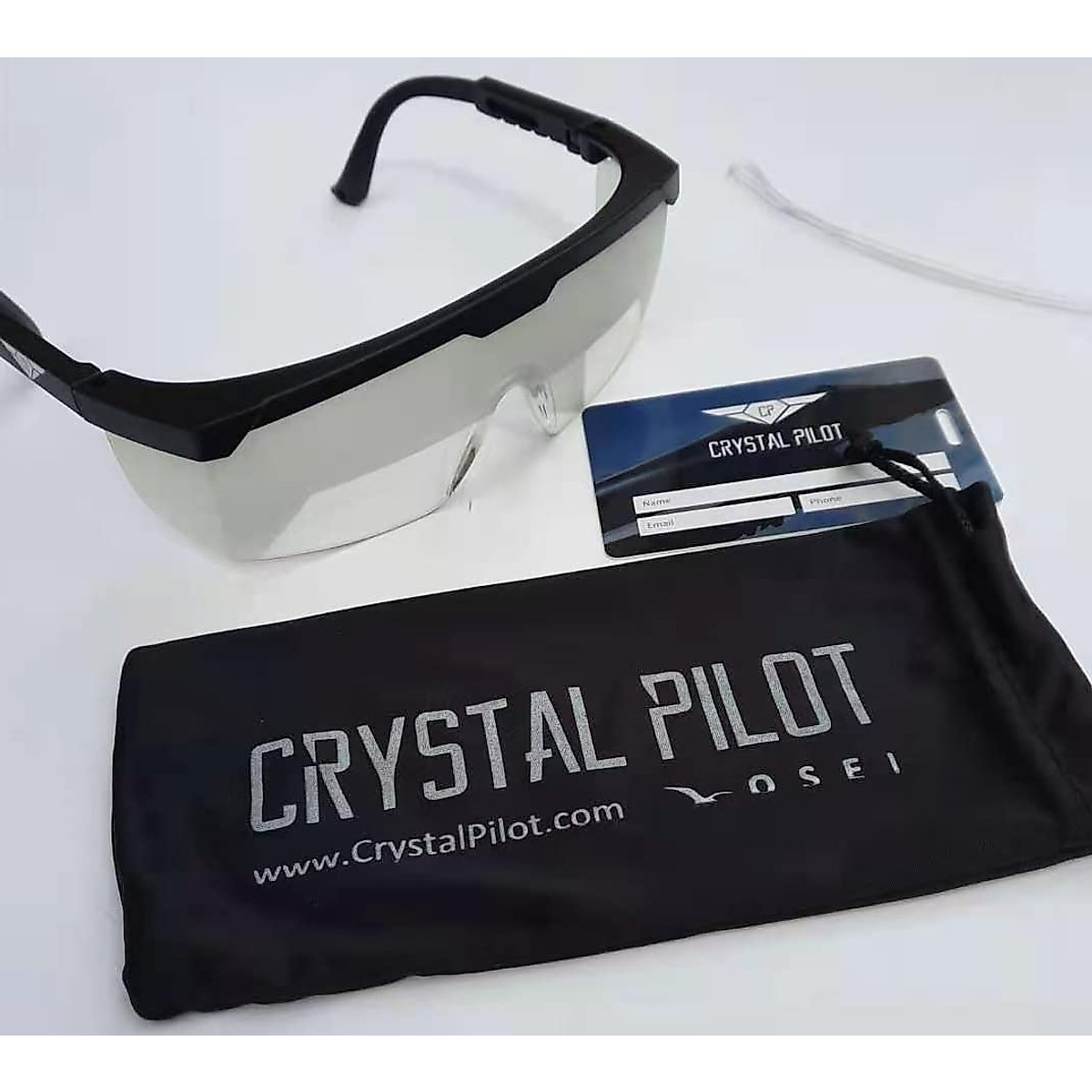 Crystal Pilot IFR View Limiting Device and Bag Tag with Light Gun Signals