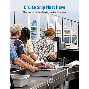 TROND 5ft Ultra Thin Flat Extension Cord, 4 Widely Spaced AC Outlets, 4 USB Charger(1 USB C Port)+TROND Bluetooth 5.2 Transmitter Receiver, 2-in-1 Bluetooth Adapter for TV to Airpods