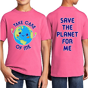 Custom T Shirt Youth Girl Boy Add Your Text Image Photo 2 Sided Personalized Kids T Shirt Neon Pink