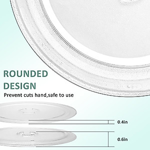 Microwave Glass Tray Plate 4393799 4393751 Compatible with whil-Pool Microwave Glass Plate 4393799 PS373741 AP3130793 EAP373741 30QBP4185 Microwave Glass Plate Turntable by Fetechmate