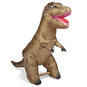 AIRTITANS Jurassic World Inflatable T Rex RC – Massive Attack Air Titans Dinosaur - Over 6 Feet Long - Turns & Spins - Stomps & Roars!