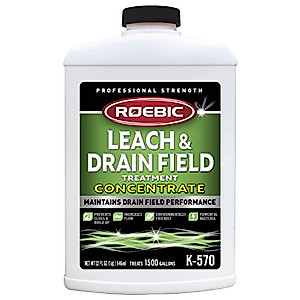 Roebic K-570-Q Biodegradable Leach and Drain Field Treatment Concentrate Environmentally Friendly Bacteria Enzymes Treat Septic Clogs & Buildup, 32 Ounces