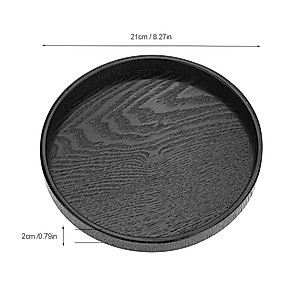 Wood Tea Tray, Round Shape Wood Tea Coffee Snack Food Meals Serving Plate Restaurant Trays, Home Kitchen Restaurant Trays (30cm)