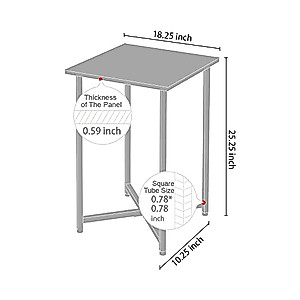 AZL1 Life Concept Modern Square Side End Accent Table for Living Room Bedroom Balcony Family and Office