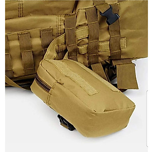 HHE 55L Military Tactical Bag for Camping Hiking Trekking Hunting Bug Out Bag Outdoor Backpack (Khaki),Large