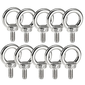 ciciTree 10Pcs M5*11mm Thread Lifting Eye Ring Bolt Screw ID13mm OD23mm