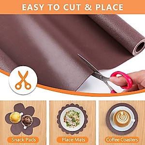 WochiTV Shelf Liner for Cabinets, Drawer 17.5 x 118 inches, Non Adhesive Non Slip Durable Foam Mat for Kitchen, Pantry, Bathroom, Cupboard, Garage Closet, Shelves, Drawer, Brown