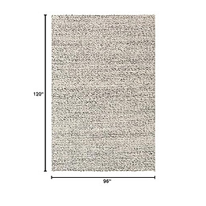 Mark&Day Area Rugs, 8x10 Keynsham Modern Charcoal Area Rug, Grey Ivory Carpet for Living Room, Bedroom or Kitchen (8' x 10')