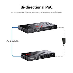 AV Access 4K HDBaseT HDMI Extender Over Ethernet Cat5e/6/6a/7 4K@60Hz 130ft, 1080P@60Hz 230ft, HDMI 2.0 HDR10+, YUV4:4:4, HDCP 2.2, 18Gbps, Plug & Play, IR Return & PoE, Smart EDID
