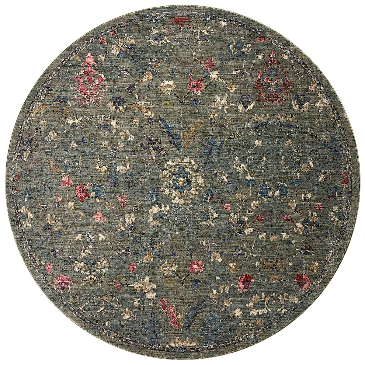 Loloi Giada 5' x 7'-10" Area Rug in Lagoon/Multi - Traditional Accent Rug, Modern Color Rug for Living Room, Bedroom, Entryway & Hallway, No Shed High Traffic Home Décor