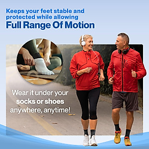 Modvel Foot & Ankle Brace Socks for Sprained Ankle Compression Sleeve - Plantar Fasciitis Relief Brace, Foot Support for Women & Men - Tendonitis & Arthritis Foot Sleeve, Stabilizing Ankle Wrap