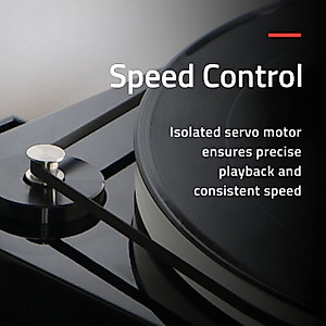 Fluance RT85N Reference High Fidelity Vinyl Turntable Record Player with Nagaoka MP-110 Cartridge, Acrylic Platter, Speed Control Motor, High Mass MDF Wood Plinth, Vibration Isolation Feet - Walnut