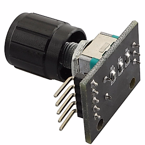 RLECS 2pcs Encoder Module Brick Sensor clickable Switch 360 Degree Rotary KY-040 with Knob Cap for Arduino