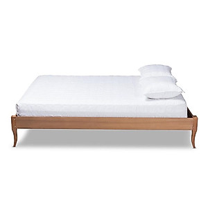 Baxton Studio Marieke Vintage French Inspired Ash Wanut Finished Queen Size Wood Bed Frame