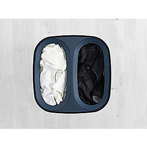 Joseph Joseph Tota 60-litre Laundry Hamper Separation Basket with Lid - Black