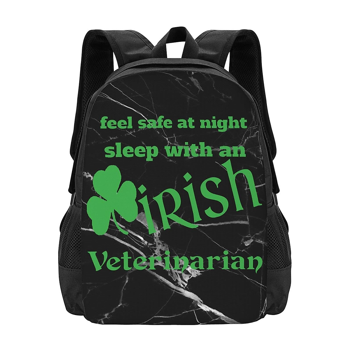 RUNAUP-Veterinarian-St-Patricks-Day-Backpack, Lightweight Backpack Classical Casual Daypack For Women Men